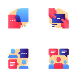 Buzz marketing icons Royalty Free Vector Image