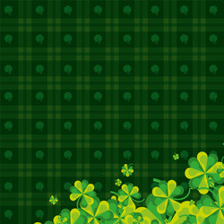 Ireland pattern backdrop with clovers Royalty Free Vector