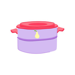School lunch box cartoon Royalty Free Vector Image