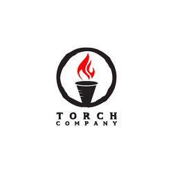 Torch logo design template Royalty Free Vector Image