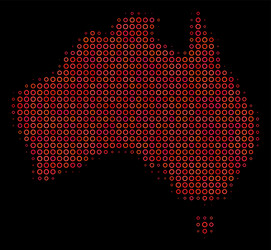 Red dot australia map Royalty Free Vector Image