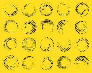 Speed halftone geometric lines in circle form Vector Image