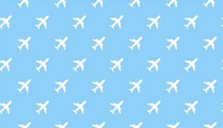Airplane seamless background aircraft Royalty Free Vector