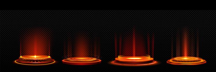 Magic neon game portal Royalty Free Vector Image