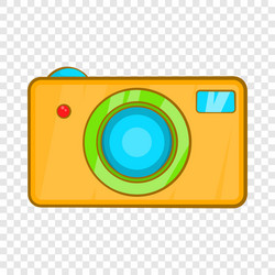Colorful photo camera icon cartoon style Vector Image