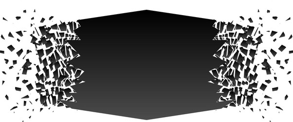 Abstract black explosion isolated on white Vector Image