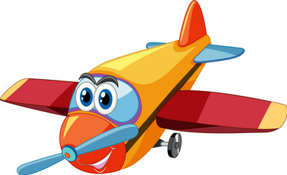 Happy plane cartoon Royalty Free Vector Image - VectorStock