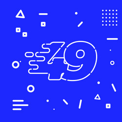 Number 49 line speed icon Royalty Free Vector Image