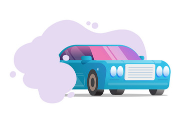 Pollution emission co2 carbon cloud from car Vector Image