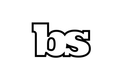 Alphabet letter combination bs b s with grunge Vector Image