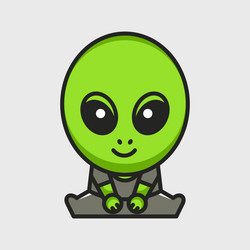 Baby alien template design logo Royalty Free Vector Image