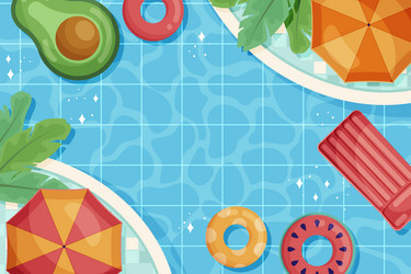 Flat design swimming pool background Royalty Free Vector
