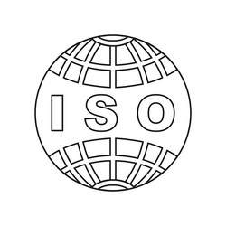 Iso symbol icon Royalty Free Vector Image - VectorStock