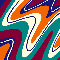 Retro swirls 70s vintage style background Vector Image
