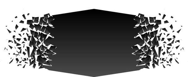 Abstract cloud pieces and fragments after wall Vector Image