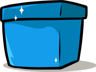 Cartoon shiny yellow present gift box Royalty Free Vector