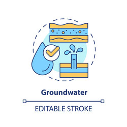 Groundwater blue gradient concept icon Royalty Free Vector
