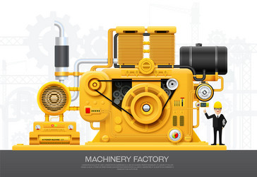 Industrial machine factory construction equipment Vector Image