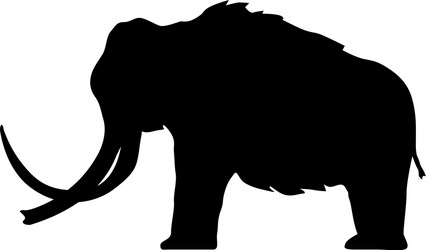 Mammoth silhouette extinct mammalian animal Vector Image