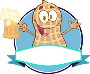 Peanut cartoon Royalty Free Vector Image - VectorStock