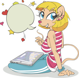 Cute computer Royalty Free Vector Image - VectorStock