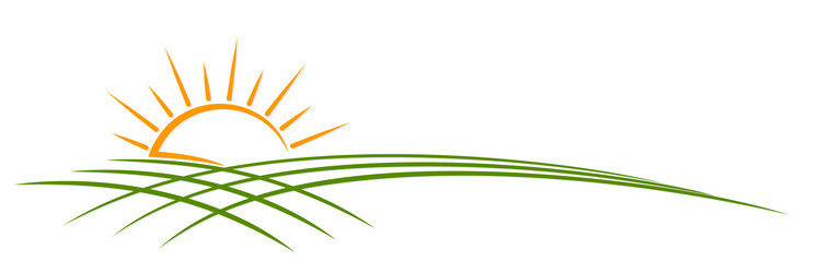 Tree symbol with sun Royalty Free Vector Image