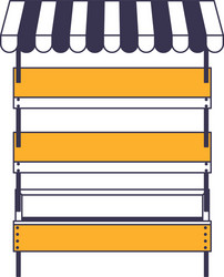 Supermarket shelves empty with three levels Vector Image