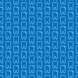 Blue teeth or tooth dental seamless pattern design