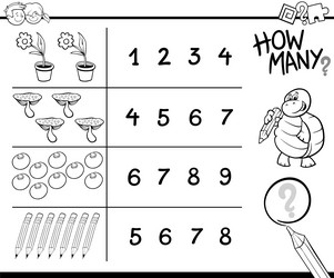 Dot to educational game and coloring book Vector Image