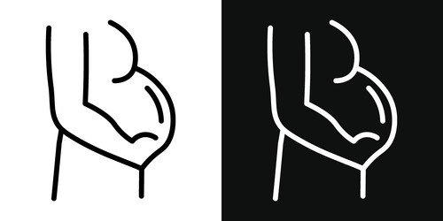 Pregnancy complications icon set maternal health Vector Image