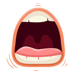 Screaming female mouth wide open red lips Vector Image