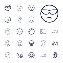 Funny icons Royalty Free Vector Image - VectorStock