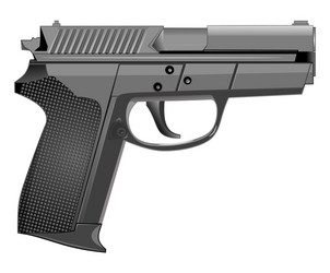 1911 pistol isolated on white Royalty Free Vector Image