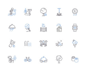Healthy life outline icons collection Royalty Free Vector