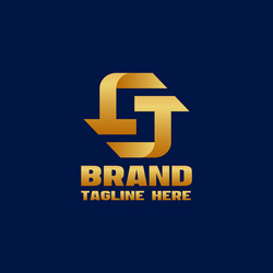 Modern letters tm or mt logo Royalty Free Vector Image