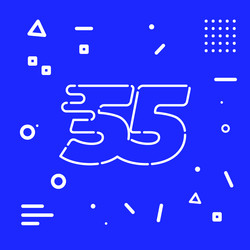 Number 55 line speed icon Royalty Free Vector Image