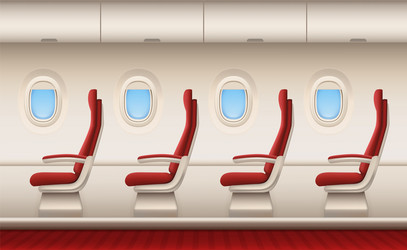 Aircraft cabin Royalty Free Vector Image - VectorStock