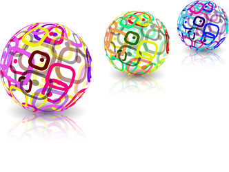 Sphere app icon conceptual hi-tech design Vector Image