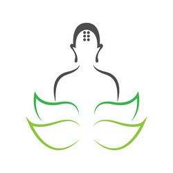 Monk logo icon design Royalty Free Vector Image