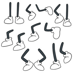 Set of cartoon leg Royalty Free Vector Image - VectorStock
