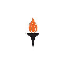 Torch logo design template Royalty Free Vector Image