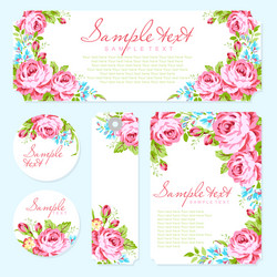 Wedding invitation card with pretty stylized Vector Image