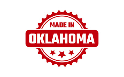 Made in oklahoma rubber stamp Royalty Free Vector Image