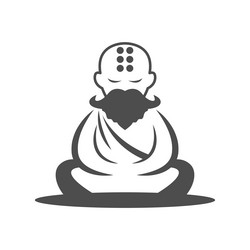Monk logo icon design Royalty Free Vector Image