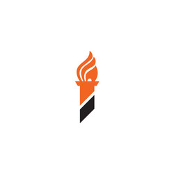 Torch logo design template Royalty Free Vector Image