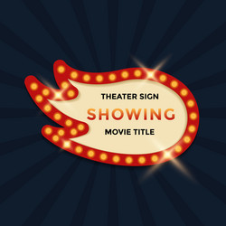Retro cinema sign 1 Royalty Free Vector Image - VectorStock
