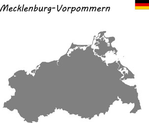 High quality map is a state germany Royalty Free Vector