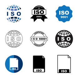Iso symbol icon Royalty Free Vector Image - VectorStock