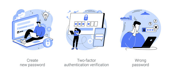 Wrong password isolated cartoon Royalty Free Vector Image