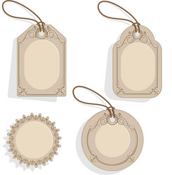 Strawberry frame price tag retro craft badge label